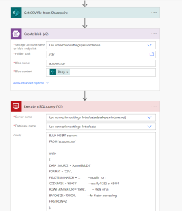 How to read a CSV file from SharePoint to Azure SQL with Power Automate? – powerplatform.fi
